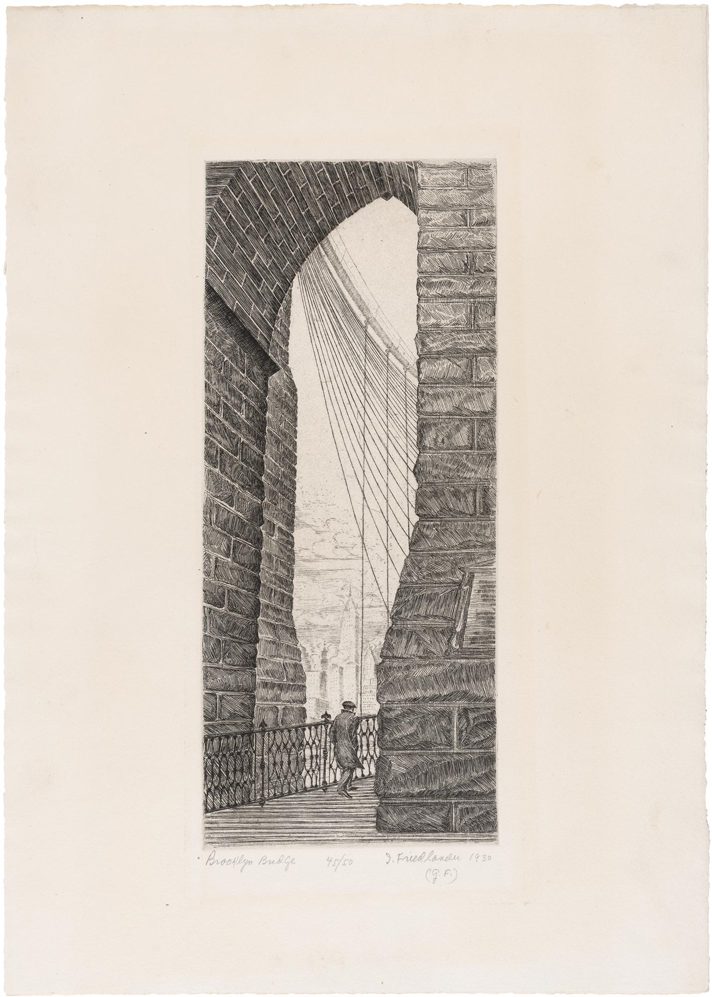 Isac Friedlander | BROOKLYN BRIDGE (1930) | MutualArt
