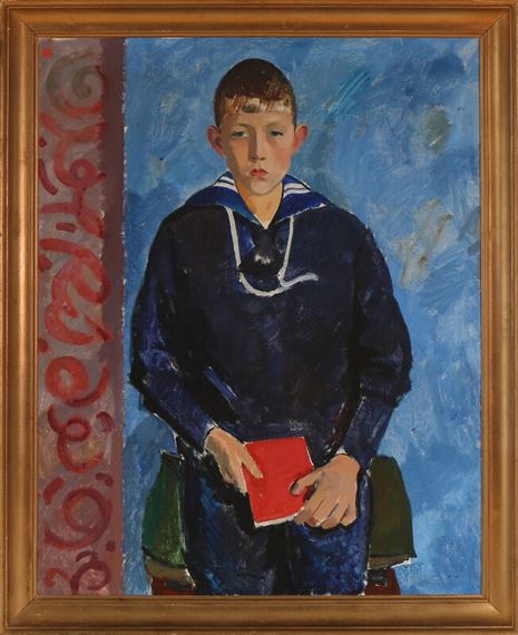 Olaf Rude | Portrait of a boy in a sailor suit (1936) | MutualArt