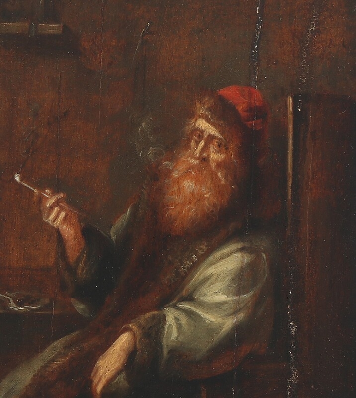 Dutch School, 17th Century | A man smoking his pipe | MutualArt
