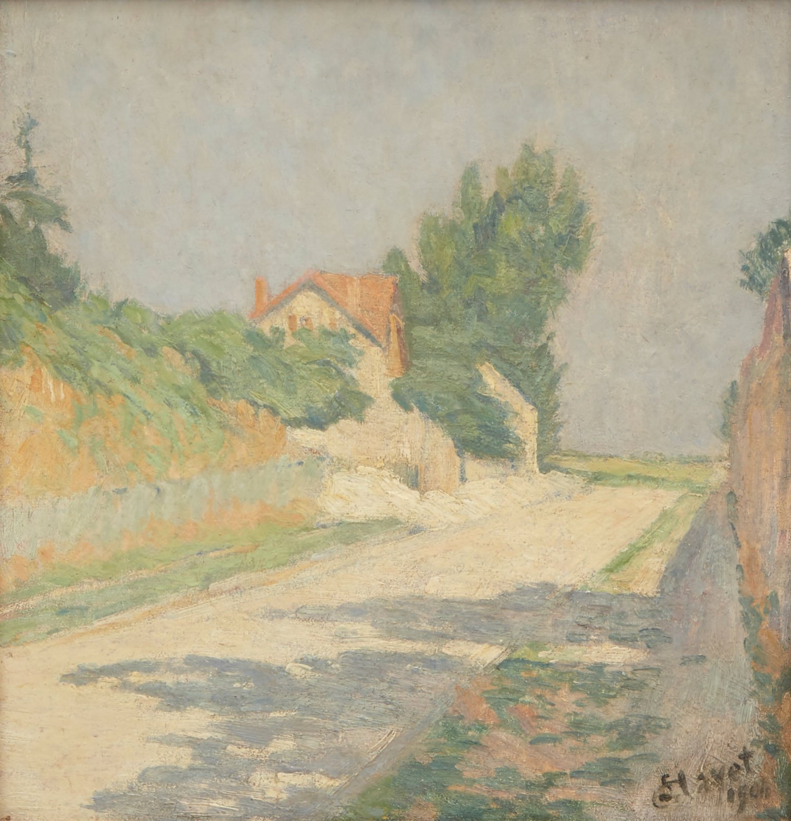 Louis Hayet | Le bout du village (1904) | MutualArt