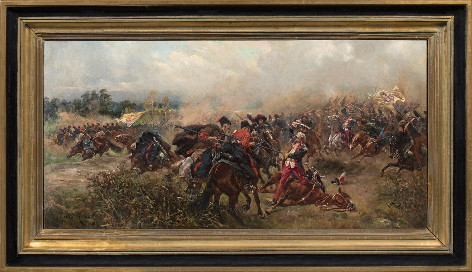 Woiciech Ritter von Kossak | BITWA POD ZIELEŃCAMI (1891) | MutualArt