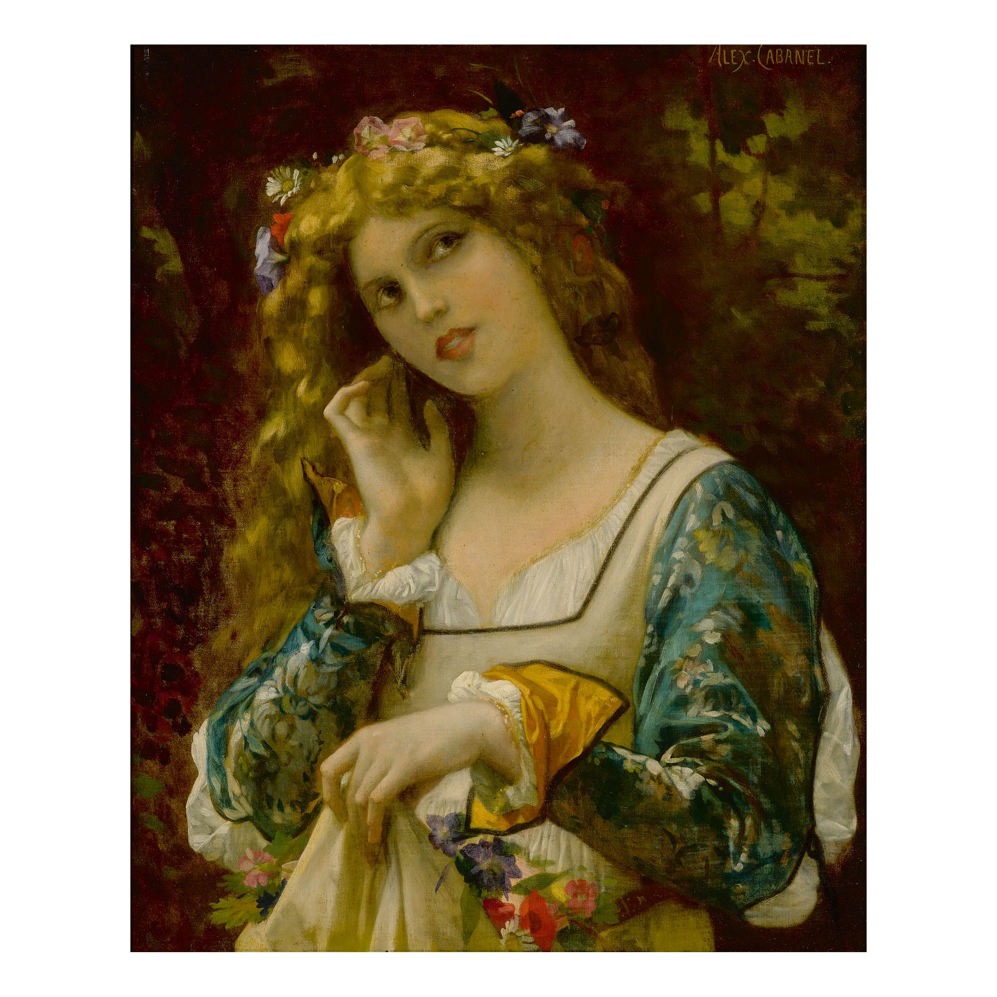 Alexandre Cabanel | ÉCOUTANT LA VOIX D'ECHO | MutualArt