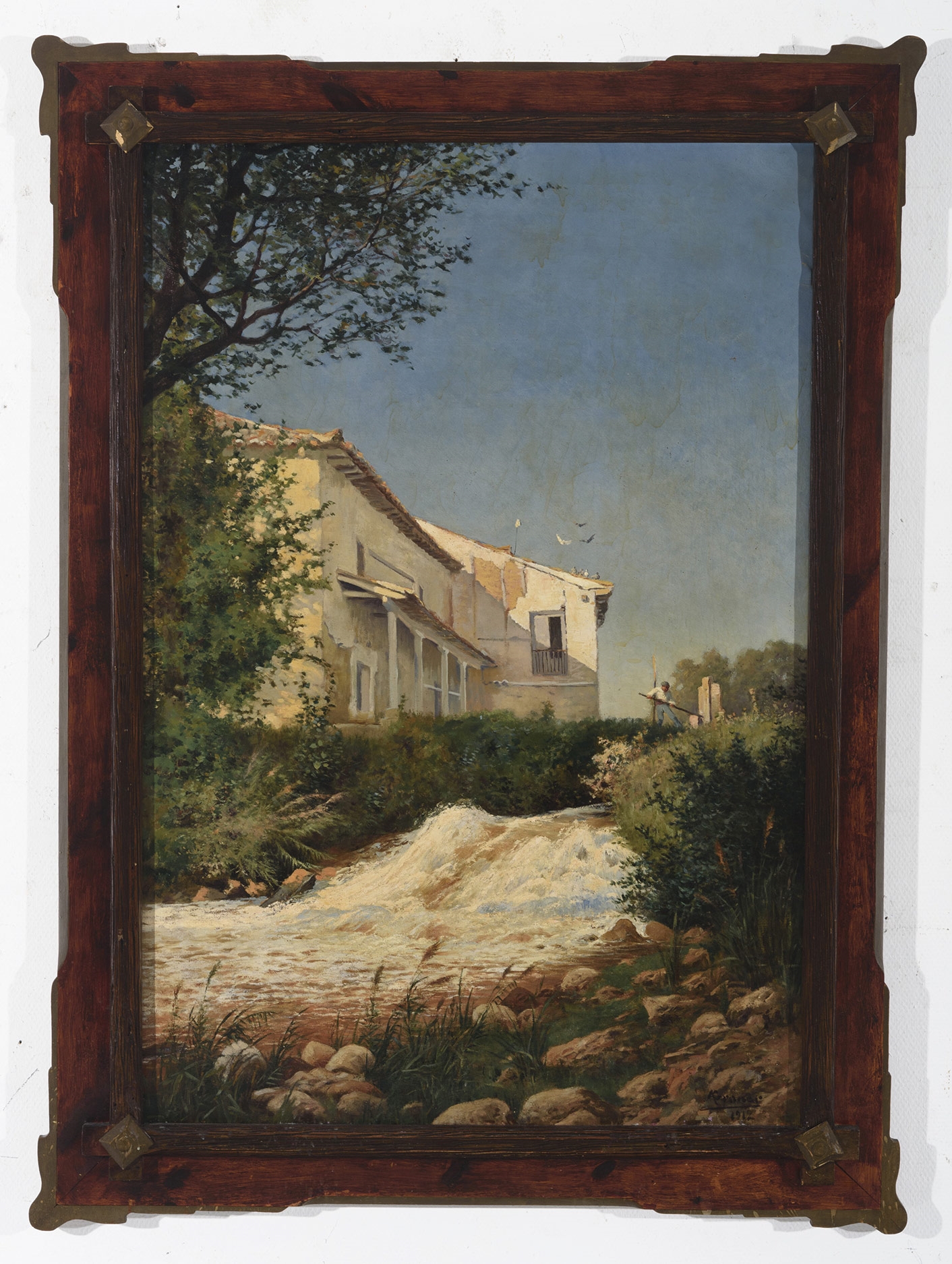 Antonio Graner y Viñuelas | Casona junto al río (1912) | MutualArt