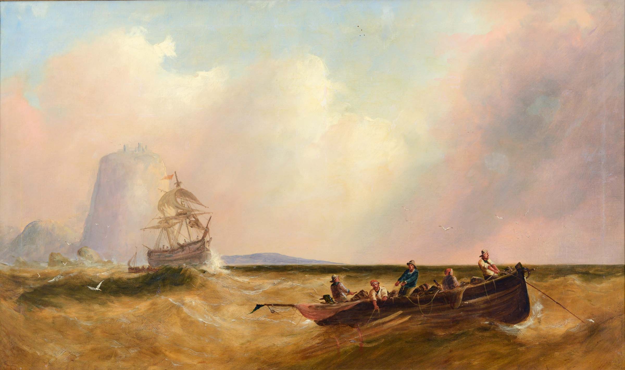 John Callow | A FISHING BOAT AND OTHER VESSELS IN COASTAL WATERS ...