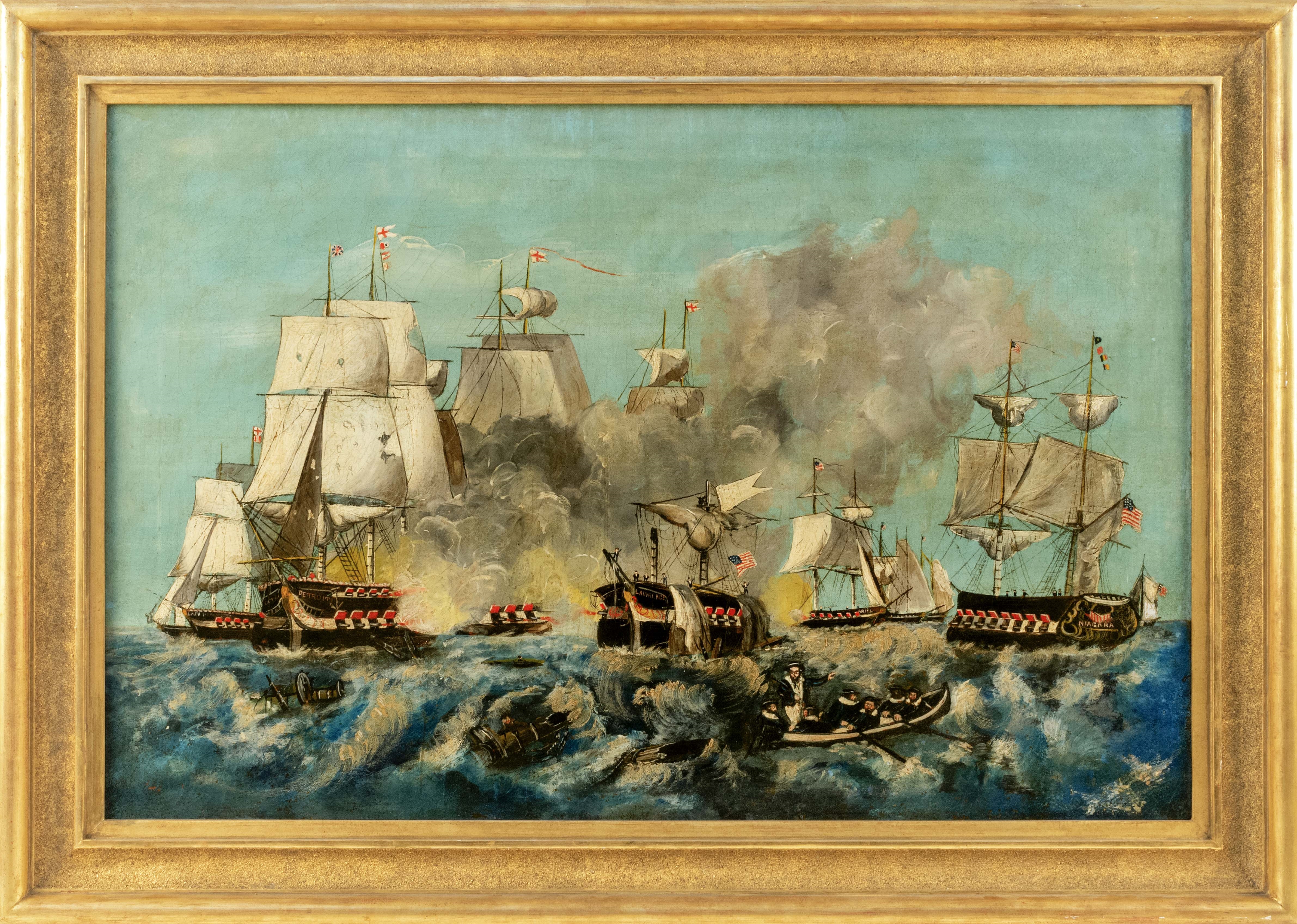 American School, 18th Century | Battle of Lake Erie, 1813 (1813 ...