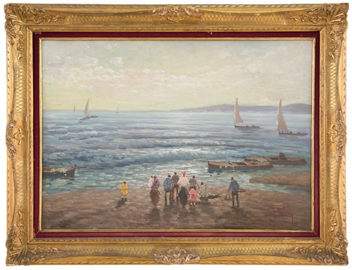 Federico Morello | Marina con pescatori | MutualArt