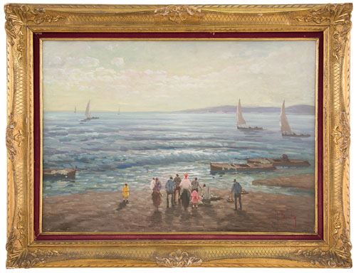 Federico Morello | Marina con pescatori | MutualArt