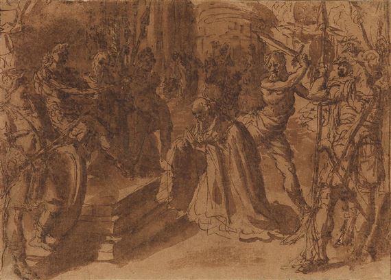 Nucci Avanzino | An Execution Scene of a Man Kneeling in Prayer before ...