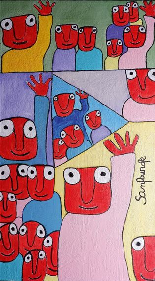 Jean-Joseph Sanfourche | Personnages rouges | MutualArt