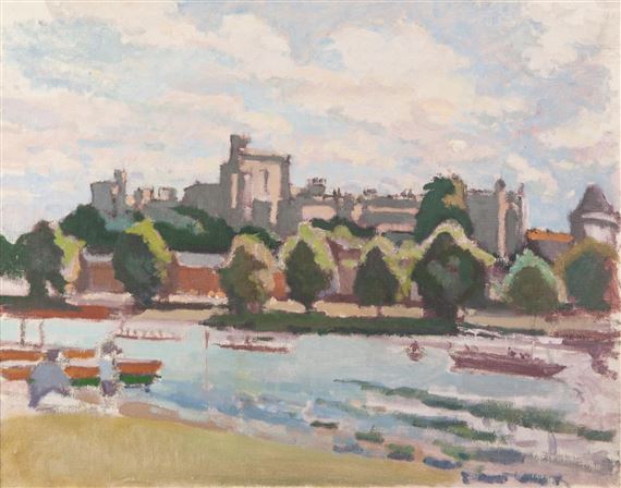 Harry Rutherford | View of Windsor Castle over the Thames | MutualArt