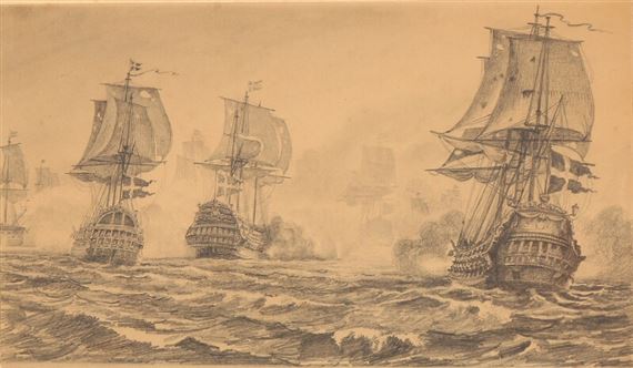 Carl Neumann | The battle of Copenhagen 2 April 1801 | MutualArt