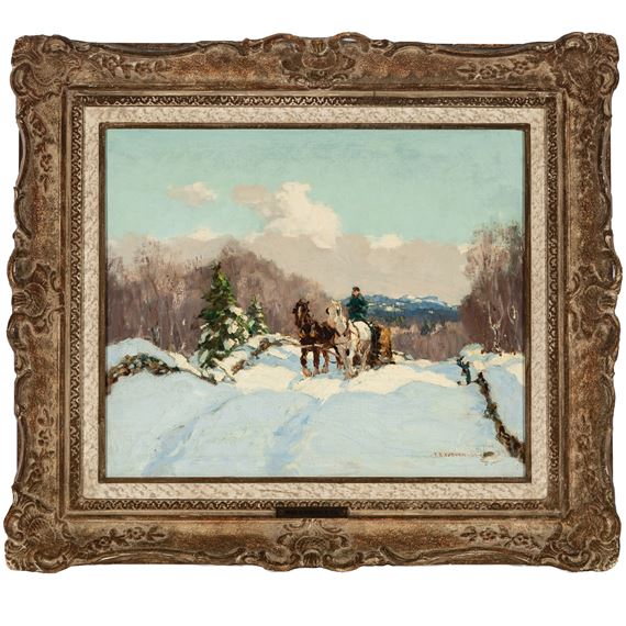 Frederick Simpson Coburn | HAULING LOGS | MutualArt