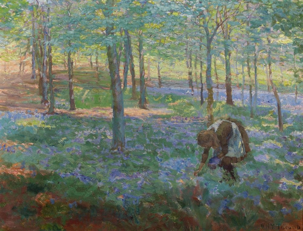 William Holt Yates Titcomb | Picking Bluebells | MutualArt