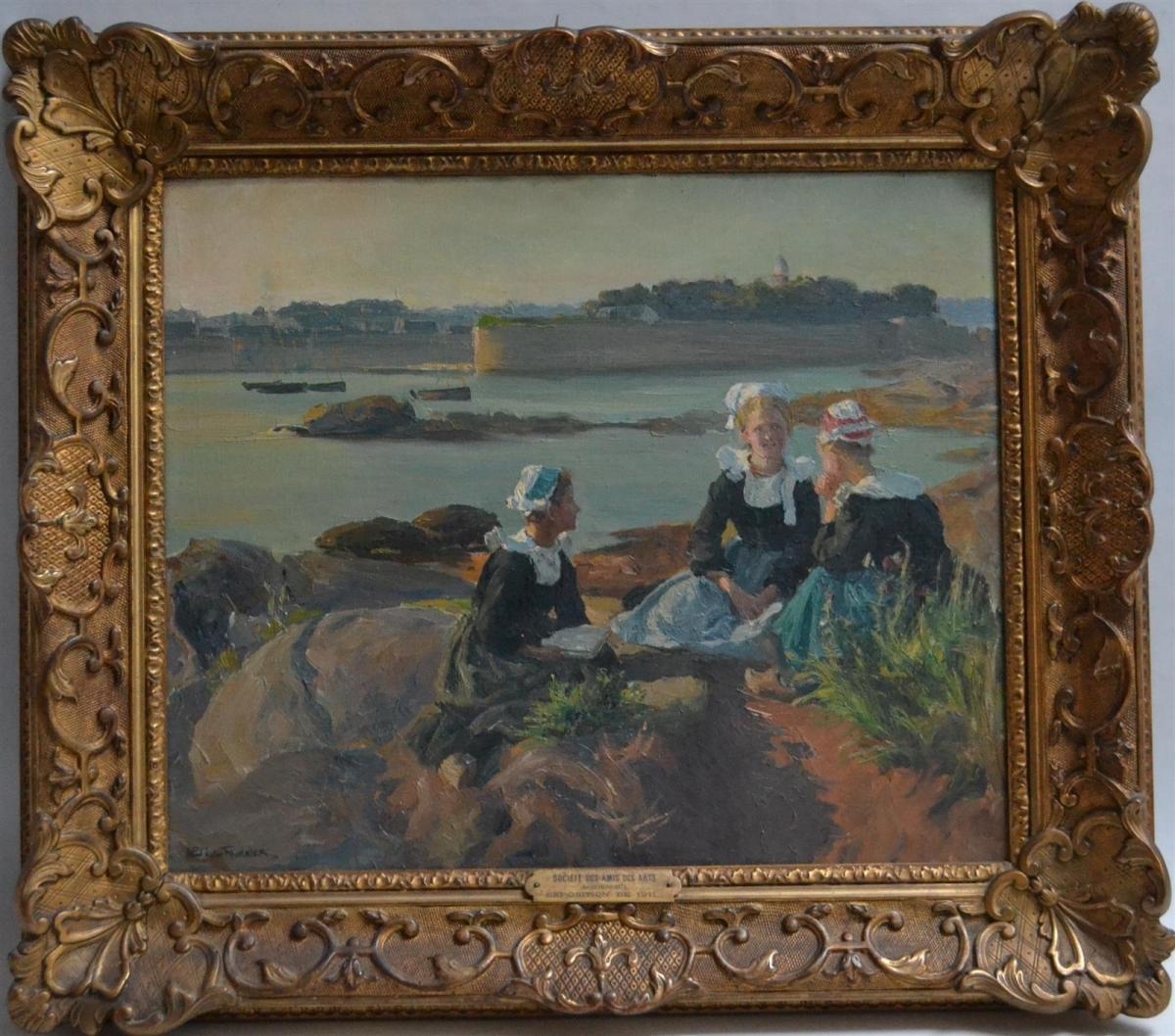 Alfred Victor Fournier | CONCARNEAU, JEUNES BRETONNES À LA LECTURE ...