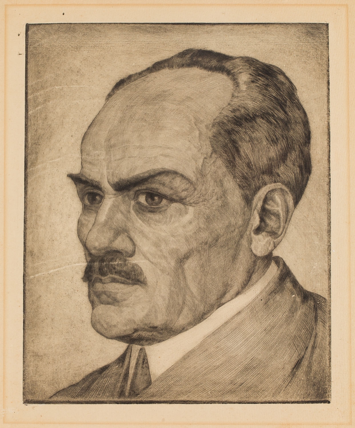 Wladyslaw Skoczylas | Portret Stefana Żeromskiego (1918) | MutualArt