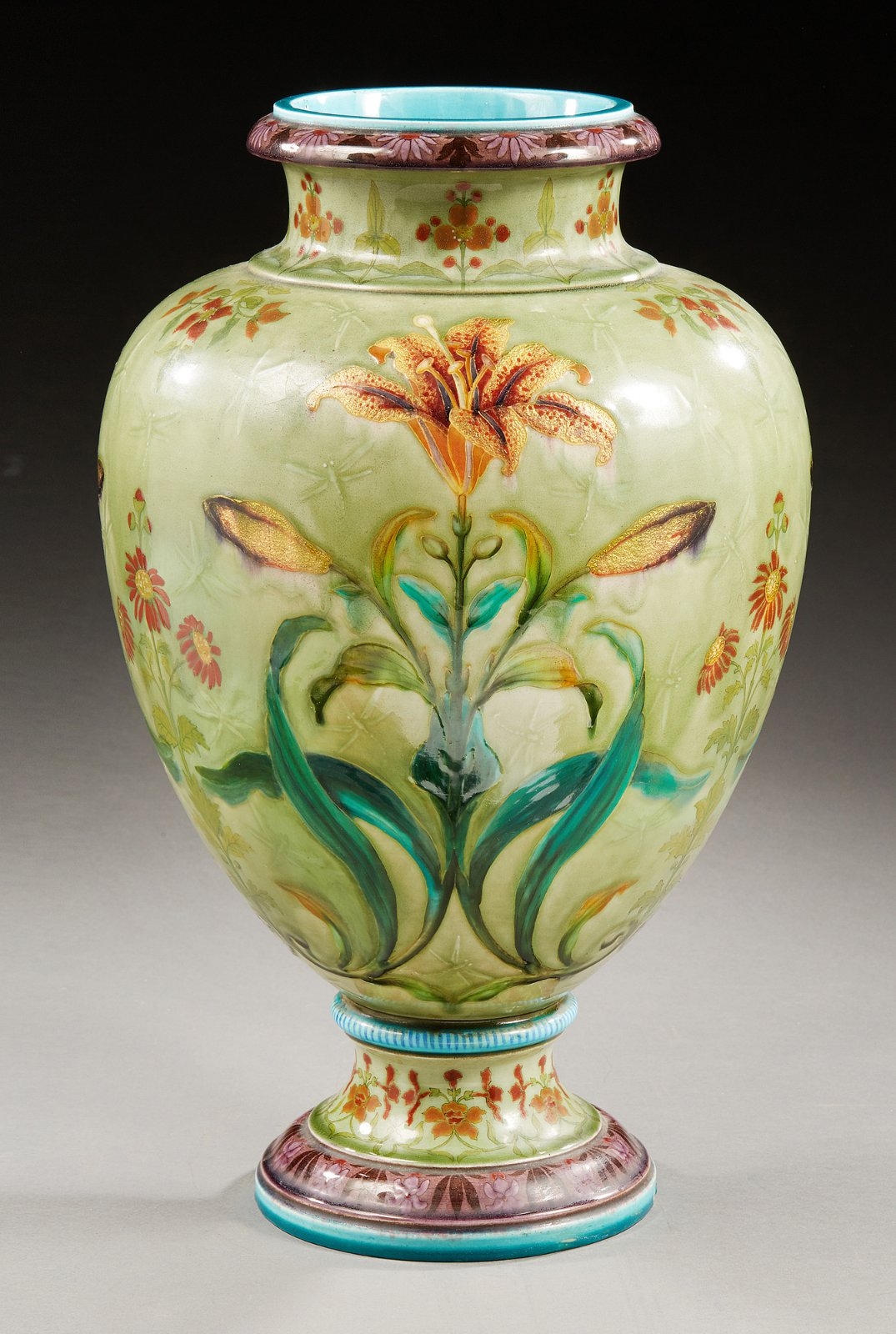 Joseph-Theodore Deck | Rare vase de forme balustre en céramique ...