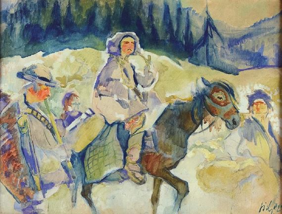 Kazimierz Sichulski | Huculi (1922) | MutualArt