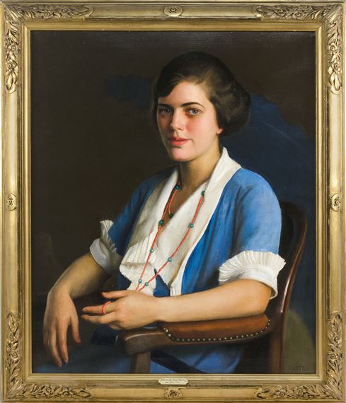 William McGregor Paxton | Portrait Painting of Mabel Fuller Blodgett ...