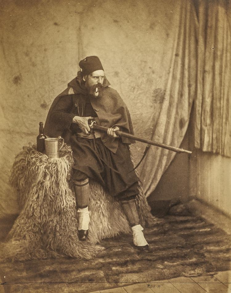 Roger Fenton | Self-portrait in Zouave uniform (1855) | MutualArt
