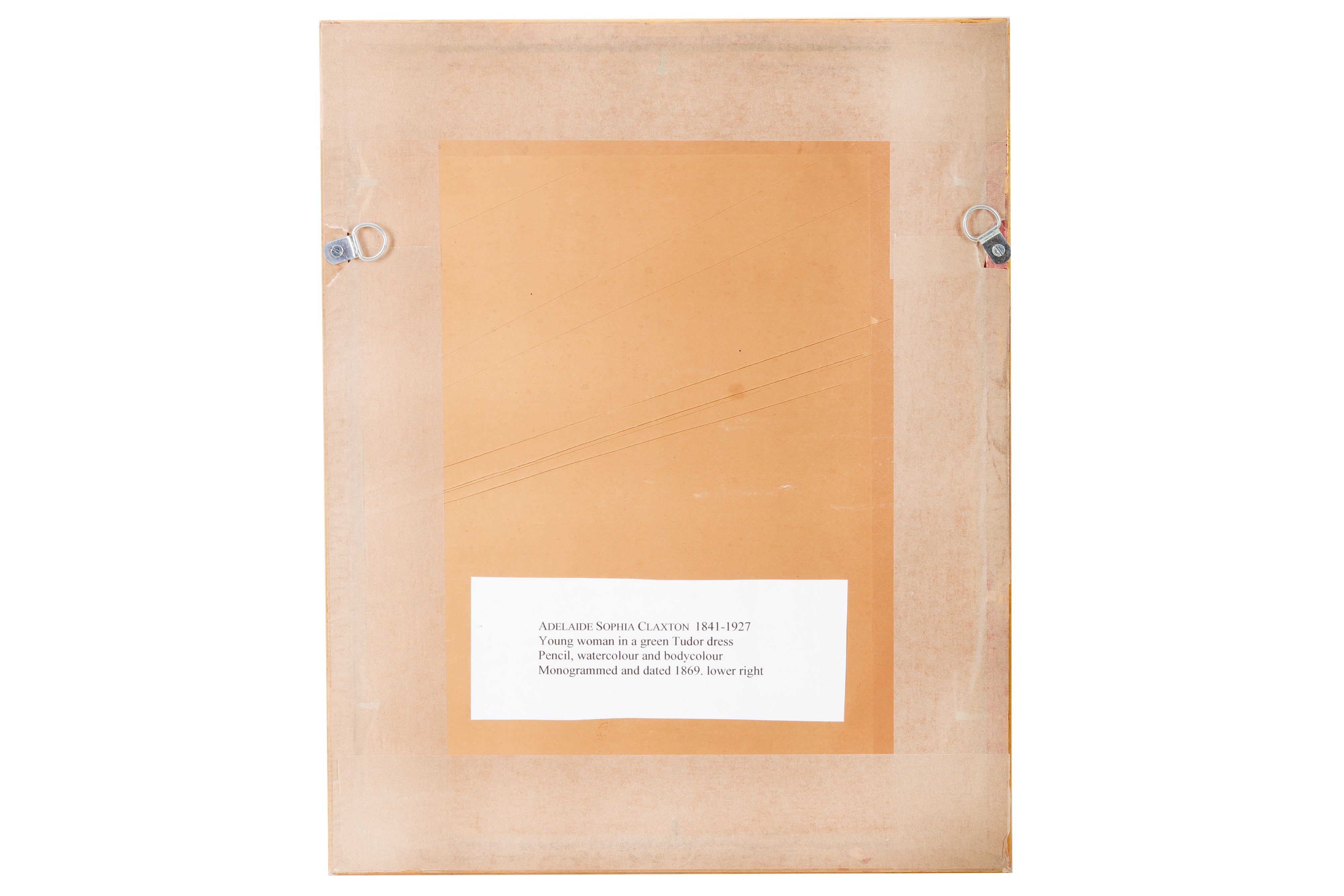 Adelaide Claxton | Young woman in a green Tudor dress (1869) | MutualArt