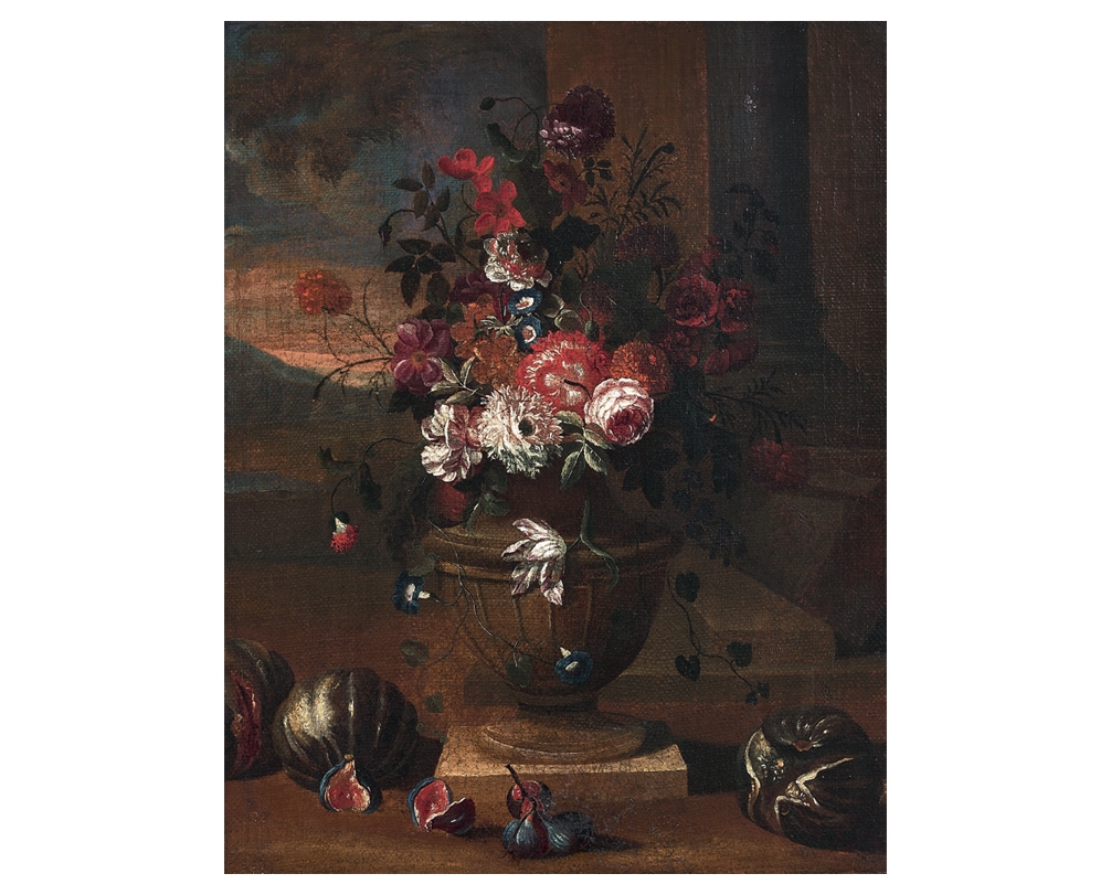 Gaspar Peeter de Verbruggen the Younger | Vase de fleurs et pastèques ...
