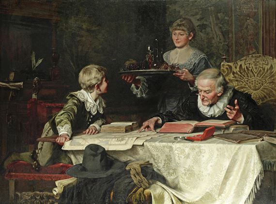 Fritz Freund | The thirsty tutor (1888) | MutualArt
