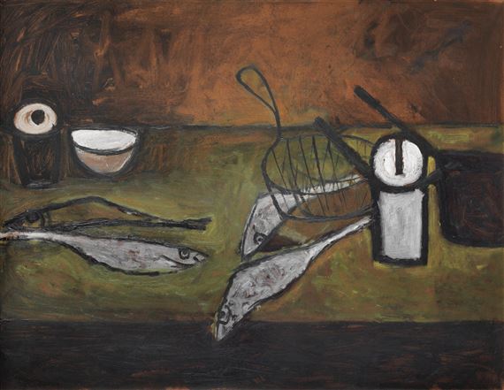 William Scott | Still Life with Fish (1955) | MutualArt