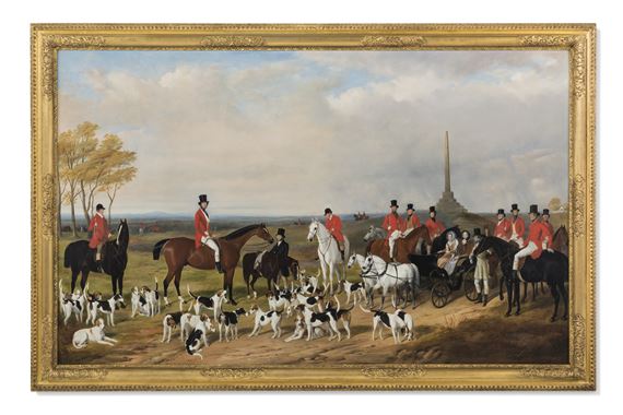 Henry Barraud | The Meet of Sir John Gerard's stag hounds in an ...