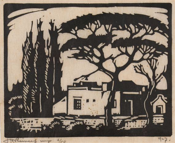 Jacob Hendrik Pierneef | Plaashuis, Rustenburg (Nilant 49) (1927 ...