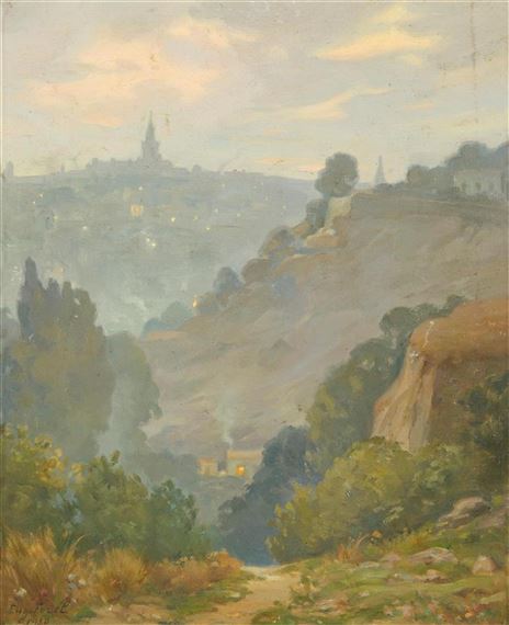 Eugène Forel | Soir à Angoulême (1930) | MutualArt