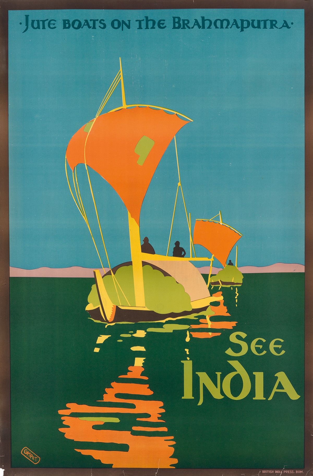 Gerald George Wynne Trevredyn Tait | SEE INDIA / JUTE BOATS ON THE ...