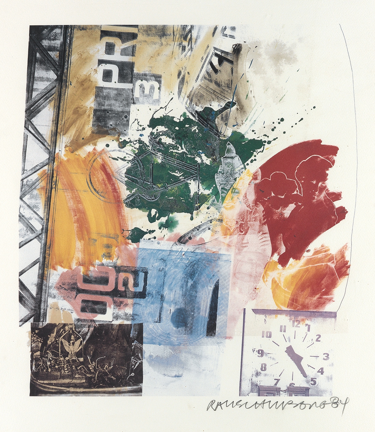 Robert Rauschenberg | Untitled (ROCI Announcement) (1984) | MutualArt