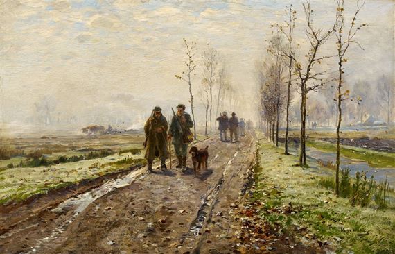 Hugo Mühlig | Departure of the Hunt | MutualArt