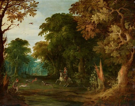 Alexander Keirincx | Hunters in a Forest Landscape | MutualArt