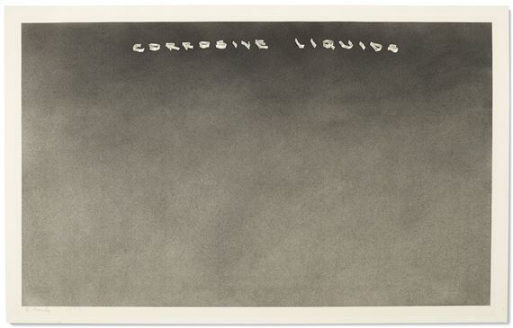 Ed Ruscha | Corrosive Liquids (1973) | MutualArt