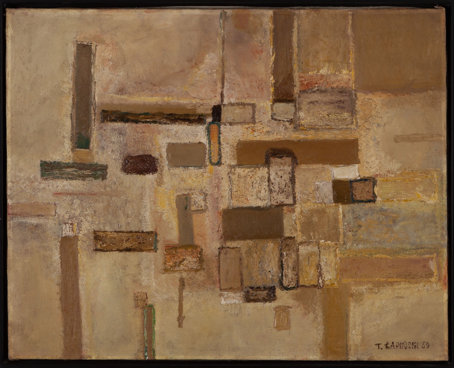 Tadeusz Lapinski | Abstract composition (1959) | MutualArt
