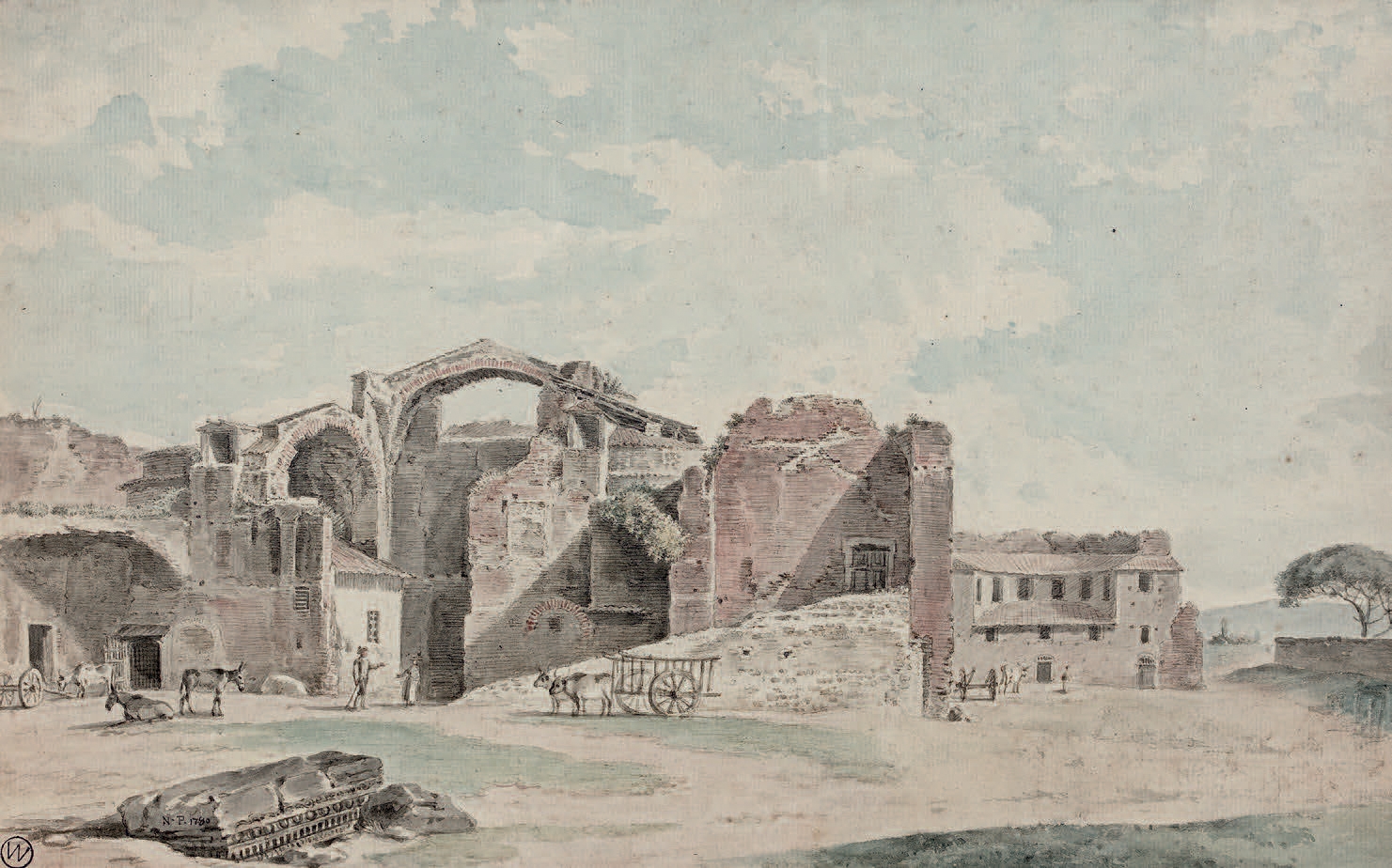 Alexis Nicolas Perignon I | Ruines romaines animées de personnages ...