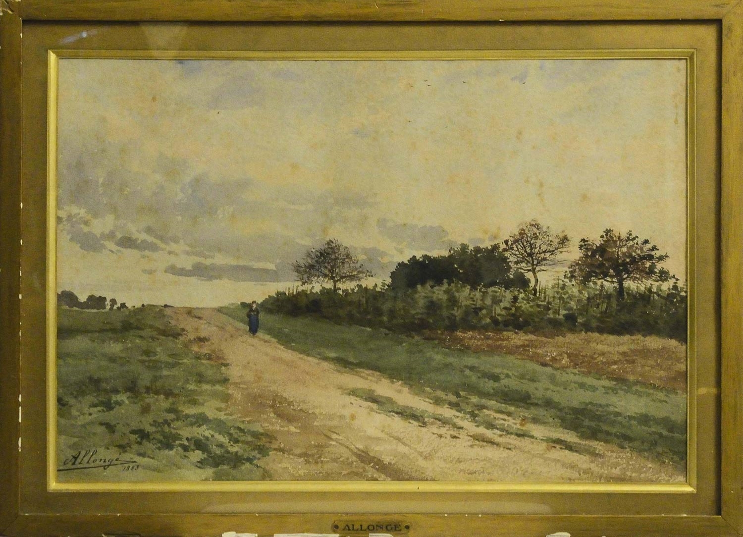 Auguste Allonge | Paesaggio con figura (1883) | MutualArt
