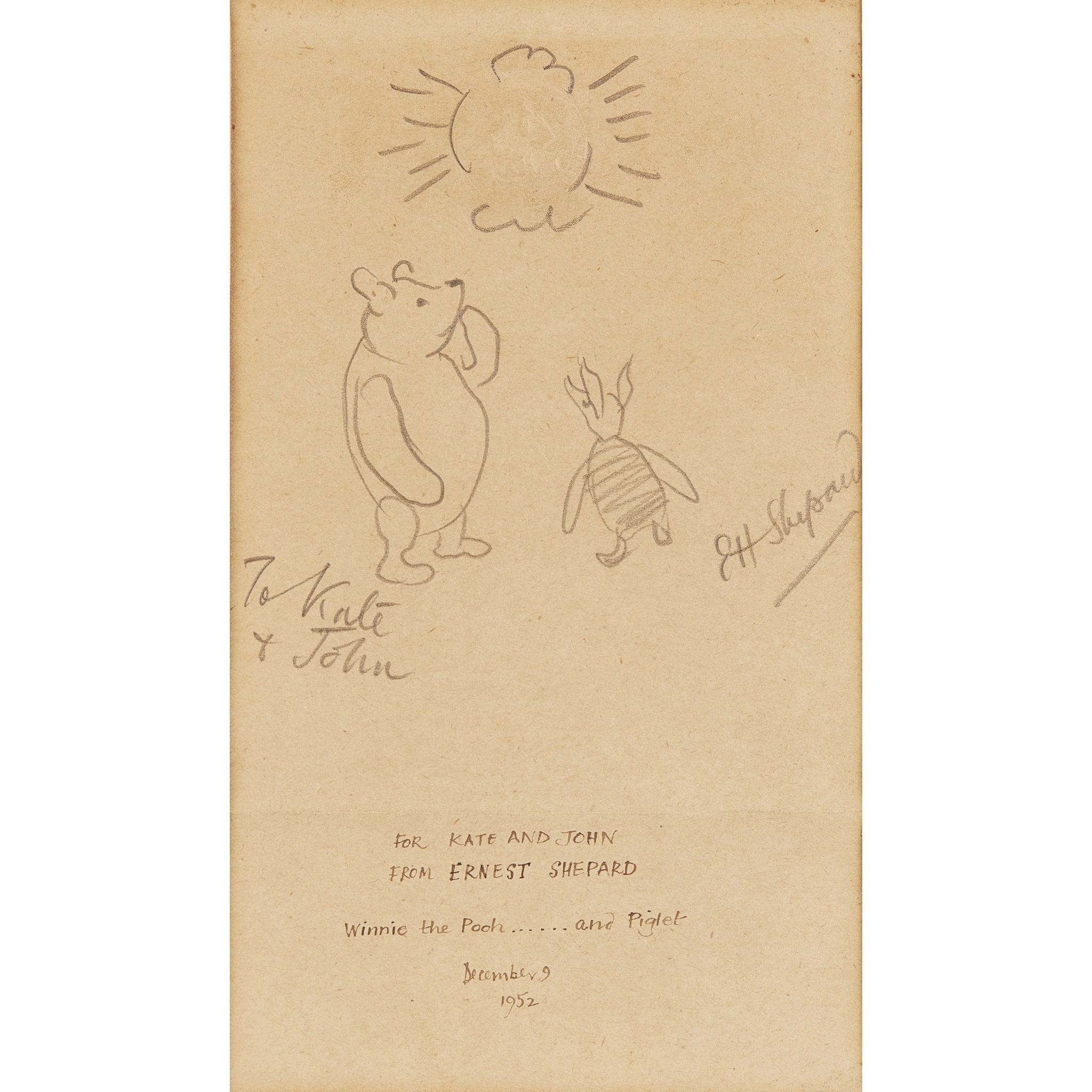 Ernest Howard Shepard | WINNIE THE POOH ... AND PIGLET (1952) | MutualArt