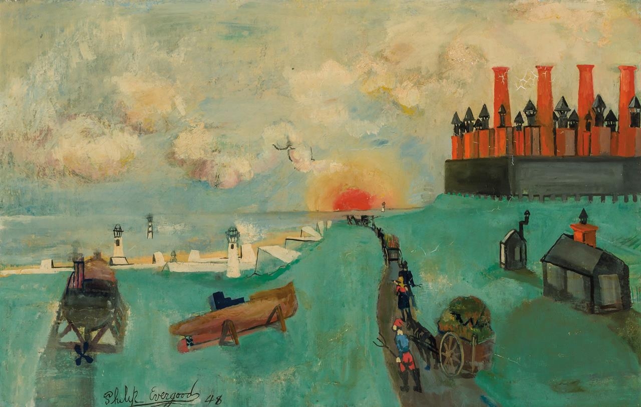 Philip Evergood | Satisfaction in New Jersey (Circa 1951) | MutualArt
