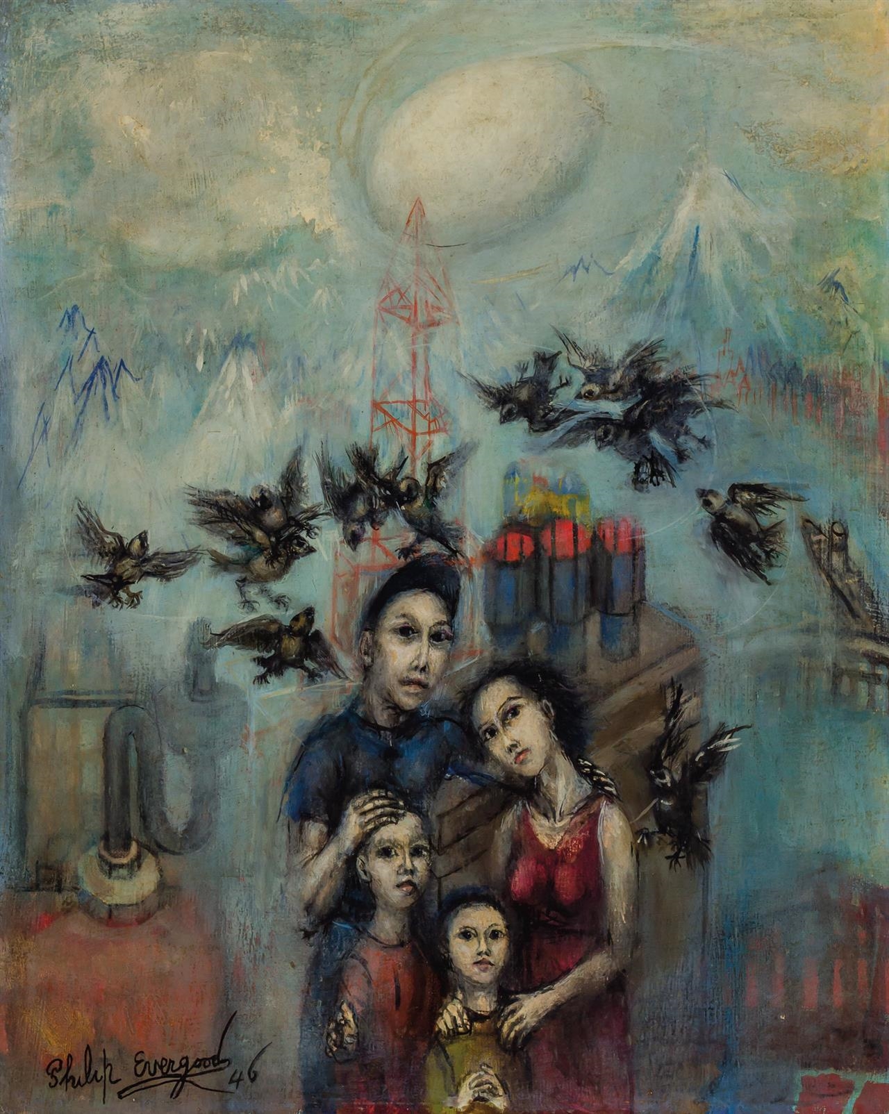 Philip Evergood | Episode at Fire Island | MutualArt