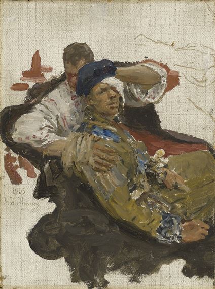 Ilya Repin | Portrait of Vera Repina, the artist's wife, reading (1882 ...