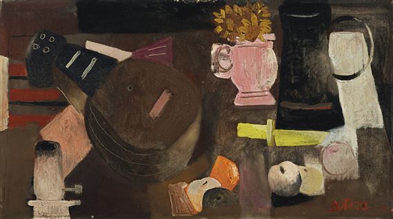 Fernando Botero | Bodegón con mandolina (1957 - 1958) | MutualArt