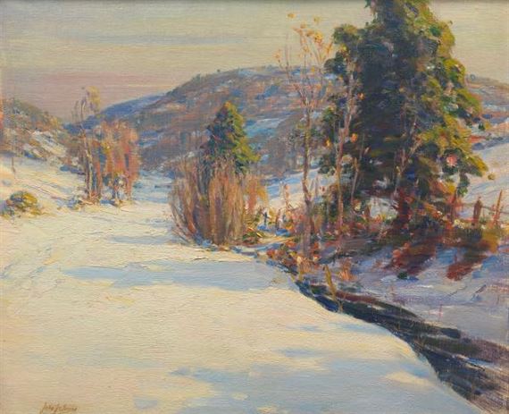 John Johnston Inglis | Snowy mountain landscape | MutualArt