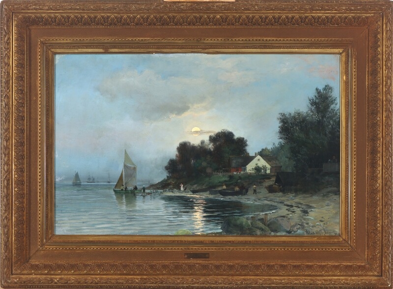 Anders Andersen-Lundby | Coastal scene from Hellebæk Strand (1886 ...