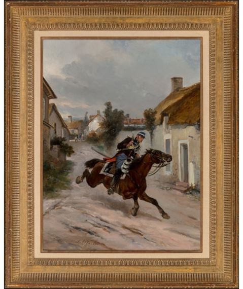 James Alexander Walker | Soldier Riding Through Town | MutualArt