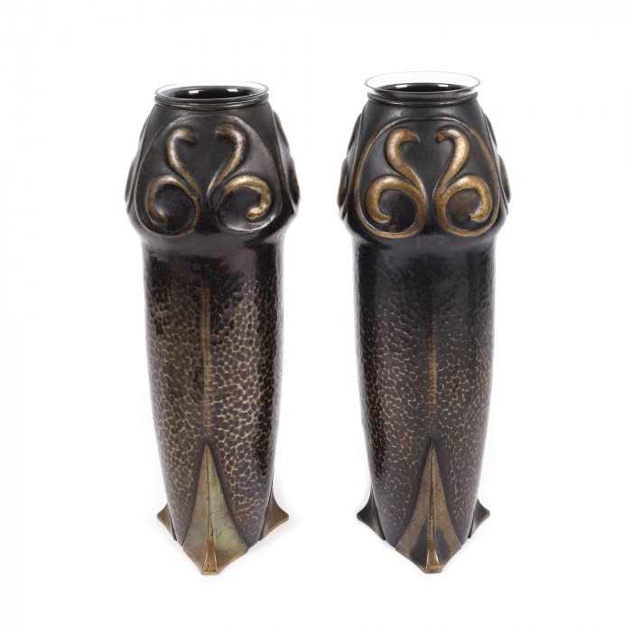 Carl Deffner | Excepțională pereche de vase Carl Deffner Esslingen ...