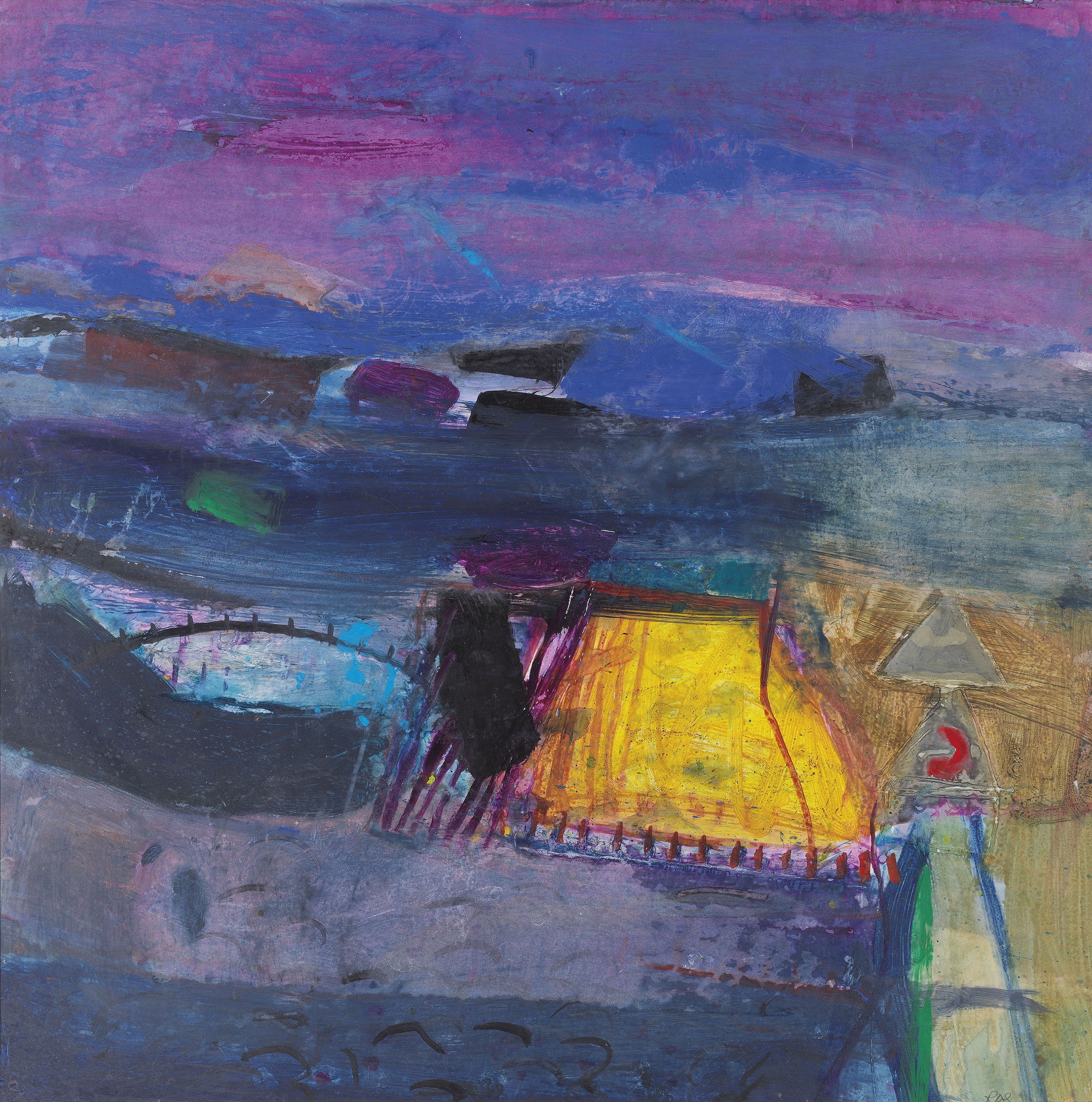 Barbara Rae | Red Crescent | MutualArt