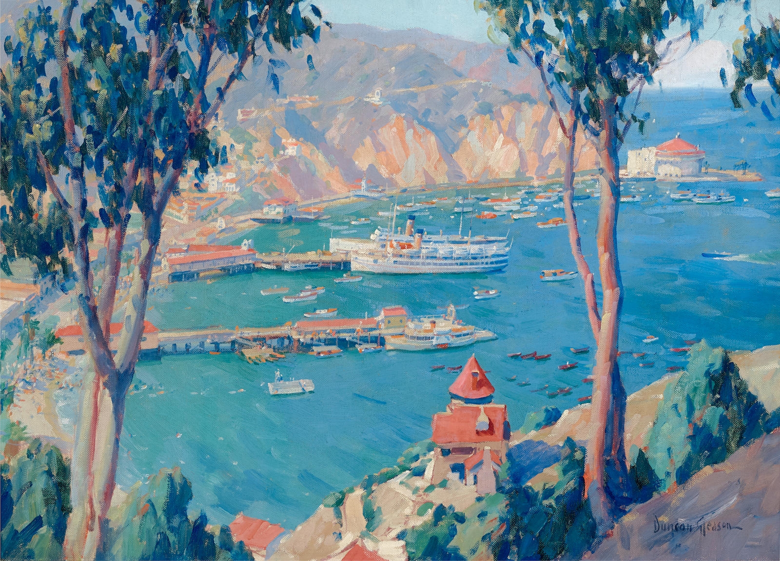 Joe Duncan Gleason | Avalon Bay (Catalina from Mount Ada) | MutualArt