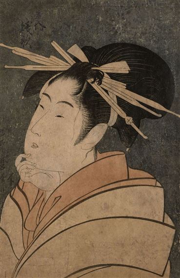 Kitagawa Utamaro | portrait of Asauta from the Tayu Shyu | MutualArt